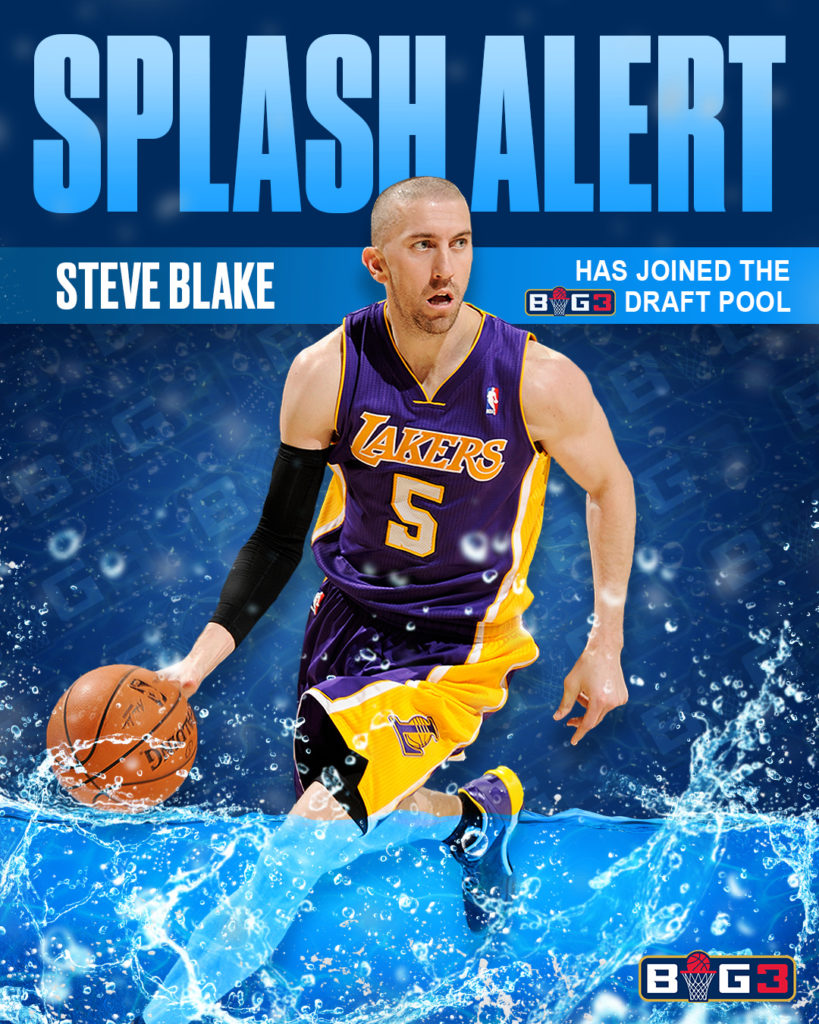 Steve Blake Joins BIG3 Draft Pool – BIG3