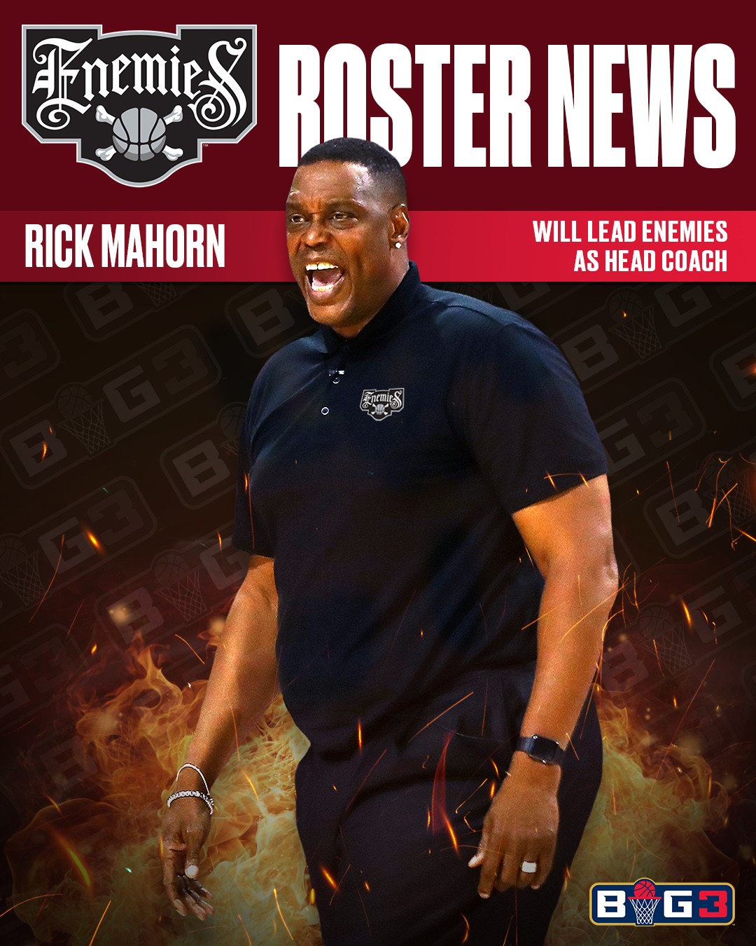 Rick Mahorn to Coach Enemies – BIG3