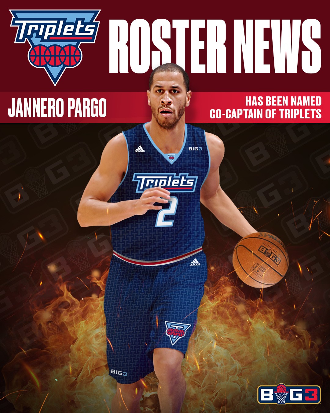 Jannero Pargo Named Co-Captain of Triplets – BIG3