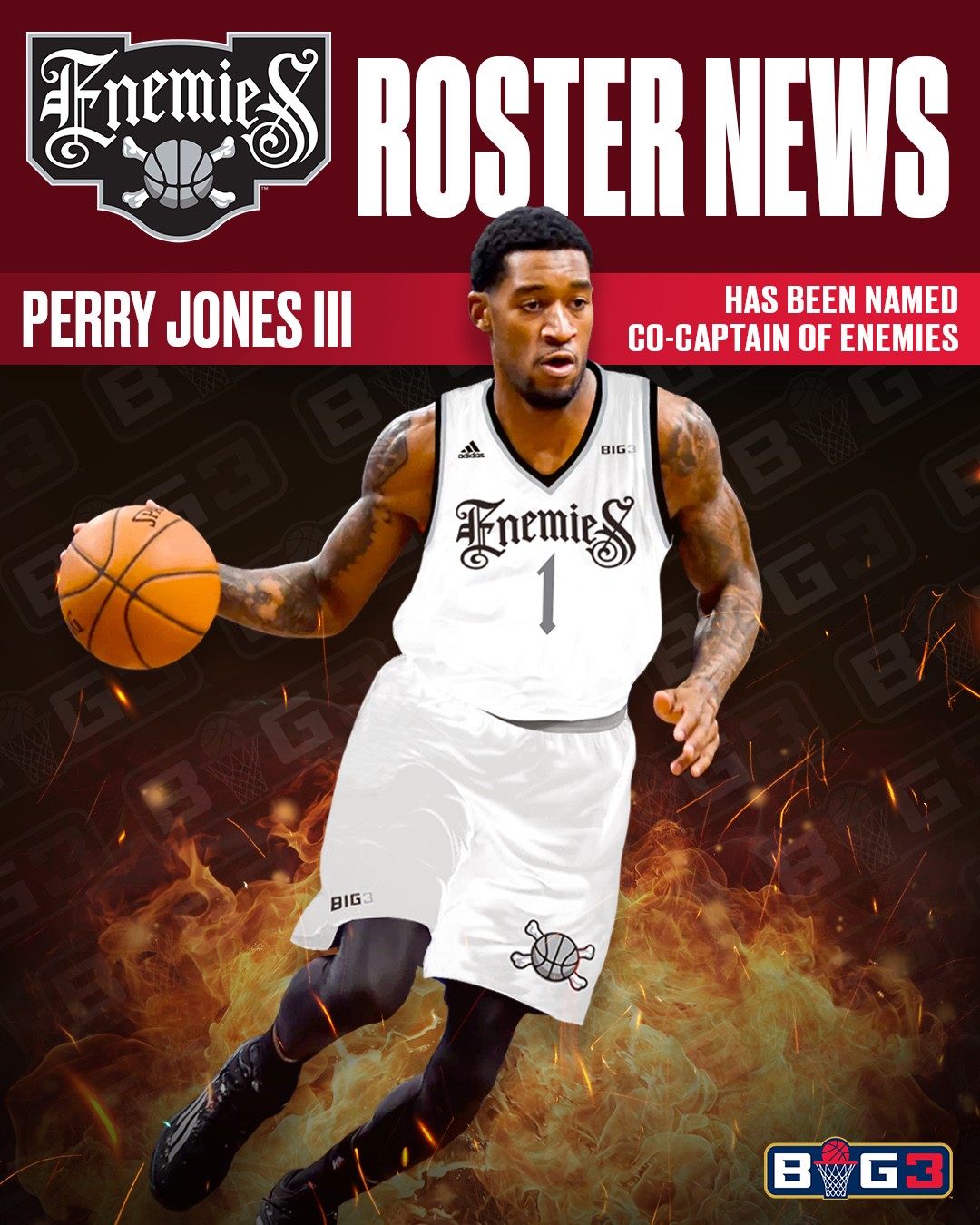 Perry Jones III Named Co-Captain of Enemies – BIG3