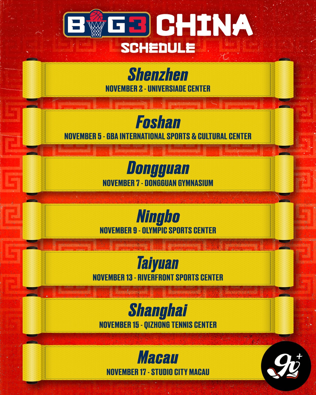 BIG3 China Schedule Released – BIG3