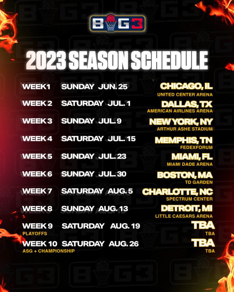 2023 Season Schedule – BIG3