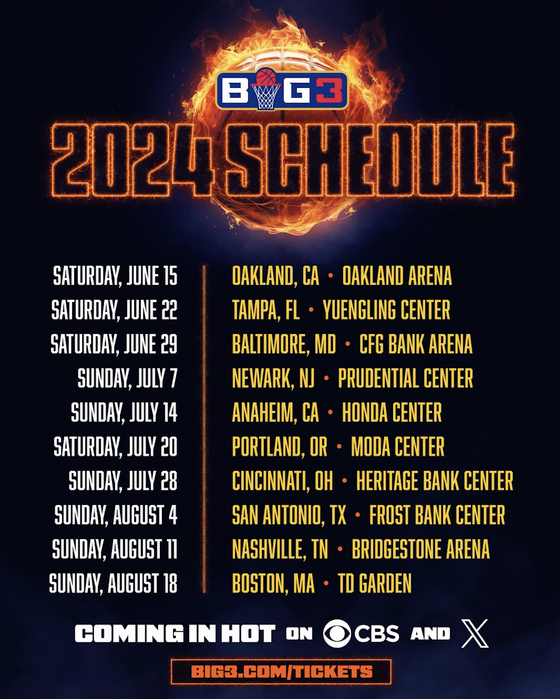 BIG3 COMING IN HOT FOR SEASON 7 - Tickets Now on Sale – BIG3